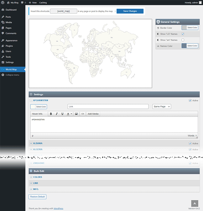 Interactive World Map by Countries [WordPress Plugin]